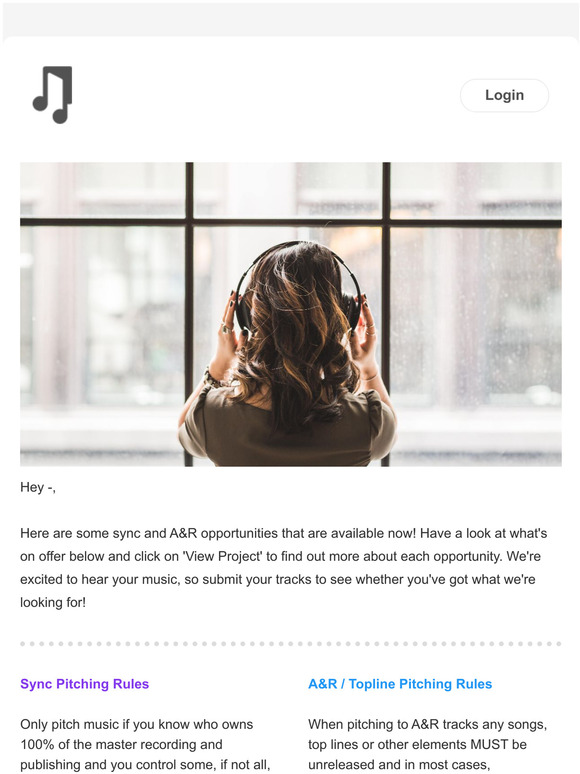 Music Gateway: First Sync Projects of May For Your Submission | Milled