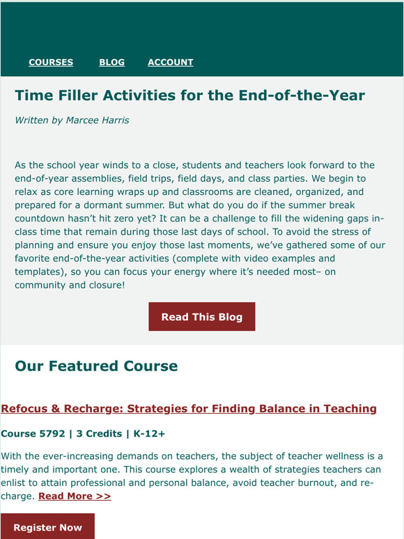 Learners Edge: Time Filler Activities for the End-of-the-Year | Milled