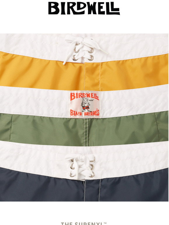 Birdwell: Contrast & Comfort: White Tip Board Shorts | Milled