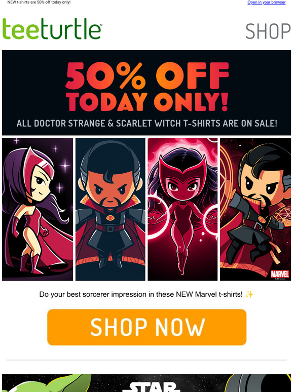 TeeTurtle: Open for Scarlet Witch and Dr. Strange! | Milled