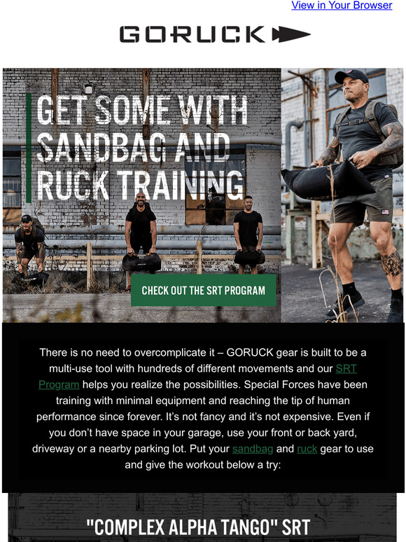 GORUCK: Diversify Your Workouts With Sandbag & Ruck Training | Milled