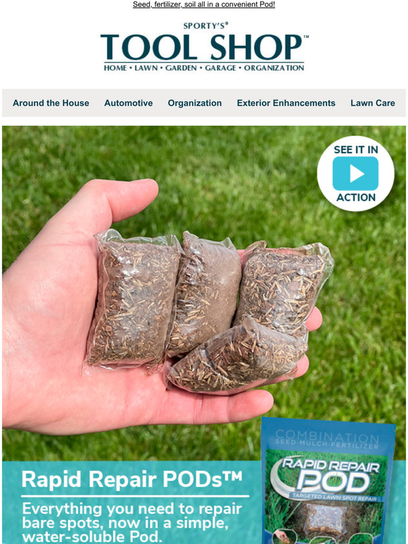 Sporty's Tool Shop: Rapid Repair Seed Pods + Wildflower Seed Blanket ...