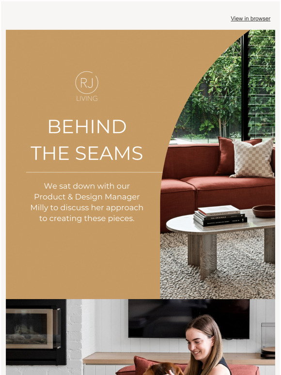 RJ Living: Behind the Seams. A conversation with Milly McEwan | Milled