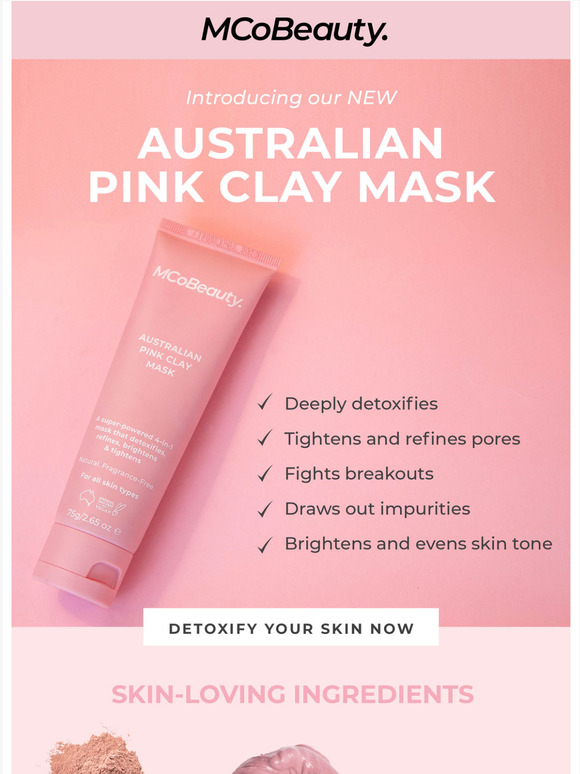 MCoBeauty: Introducing our NEW Australian Pink Clay Mask | Milled