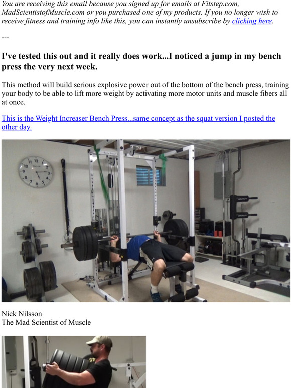 FitStep: INSANE way to a bigger bench press... (it works) | Milled