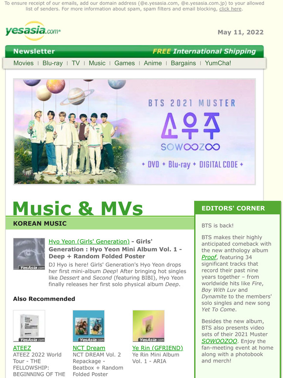 Yesasia: New at YesAsia: BTS, Hyo Yeon, Mr. Children, RubberBand, Increasing Echo | Milled