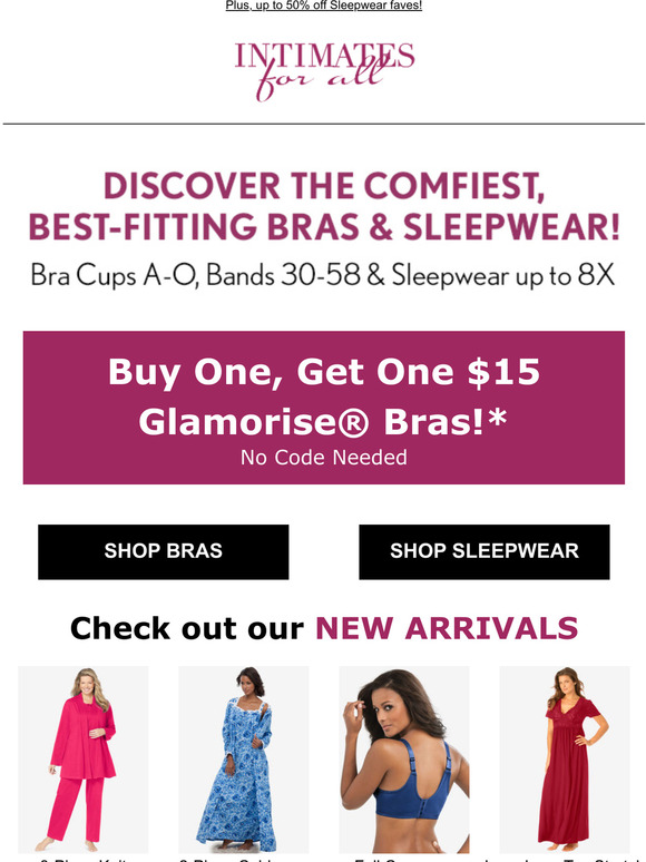 Intimates For All: CONFIRMED: $15 for Glamorise Bras! | Milled