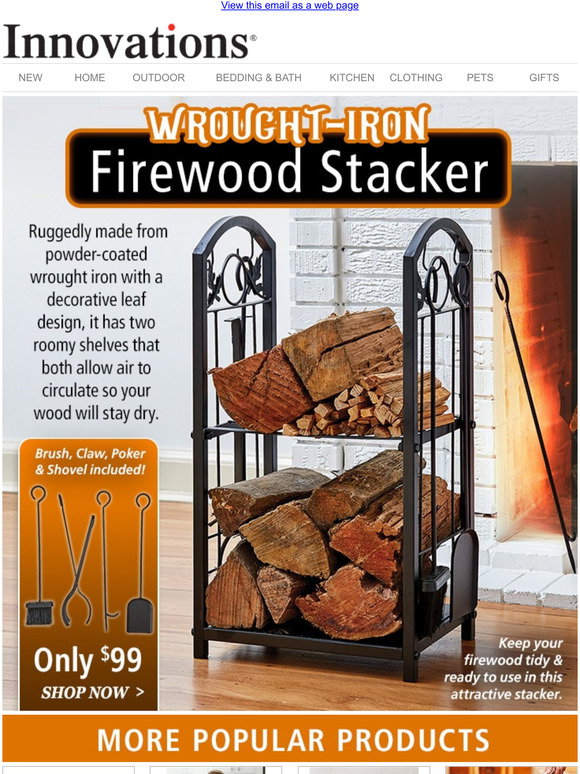 Innovations: Keep your firewood tidy with this attractive wrought-iron ...