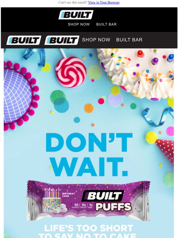 Built Bar: NEW White Chocolate Birthday Cake Puff! | Milled
