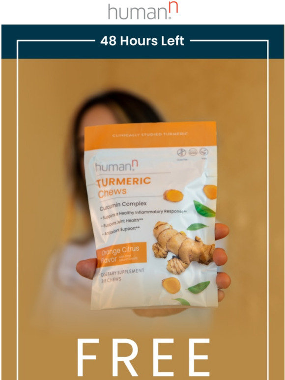 HumanN: HAPPENING NOW: Get NEW Turmeric Chews FREE | Milled