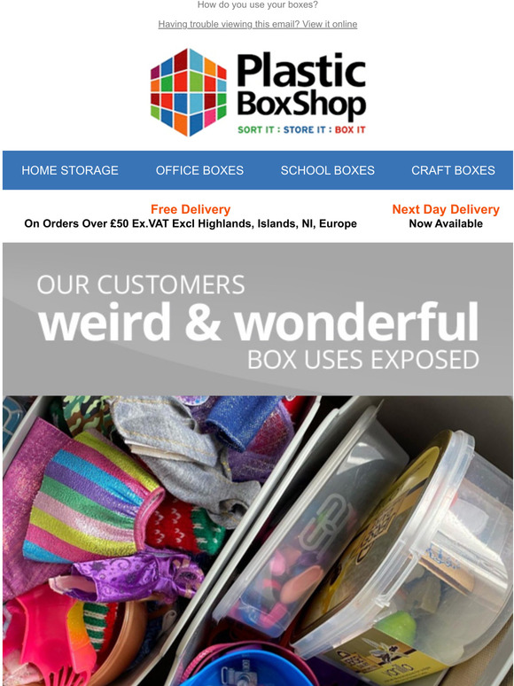 Plastic Box Shop: Our customers weird and wonderful box uses | Milled