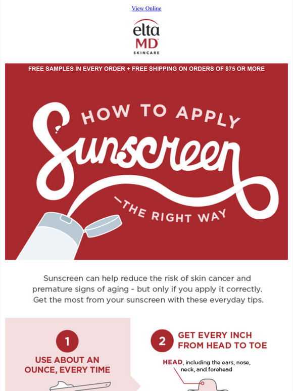 EltaMD: A Guide: How to Apply Sunscreen the Right Way | Milled