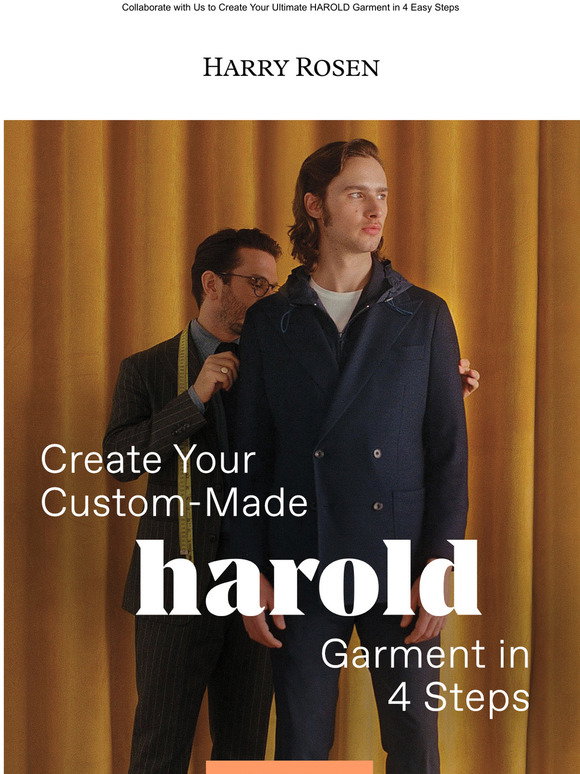 Harry Rosen: Create a New Custom-Made HAROLD Garment in 4 Steps | Milled