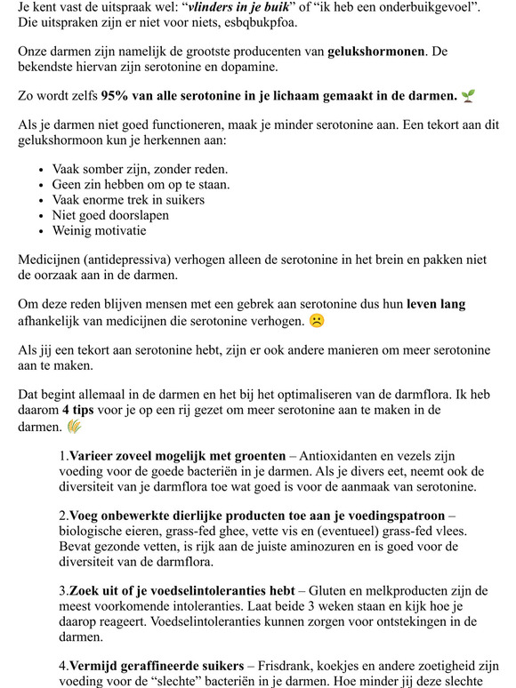 Natuurlijk Presteren: Maken je darmen Gelukshormonen? (+ 4 Tips om dit ...