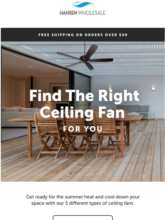 Hansen Wholesale: Check Out Our 5 Types Of Ceiling Fans | Milled