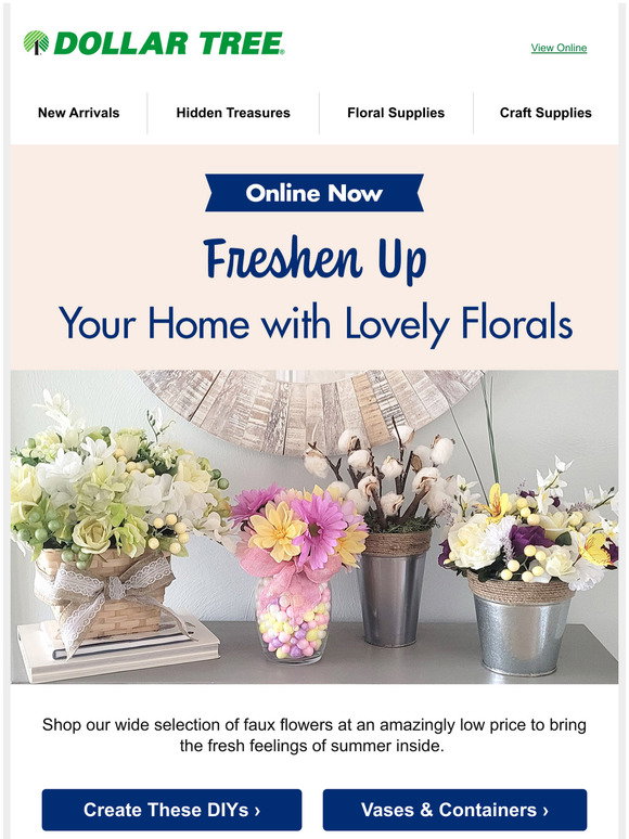 Dollar Tree: Floral Crafts to Make with Your Buds | Milled