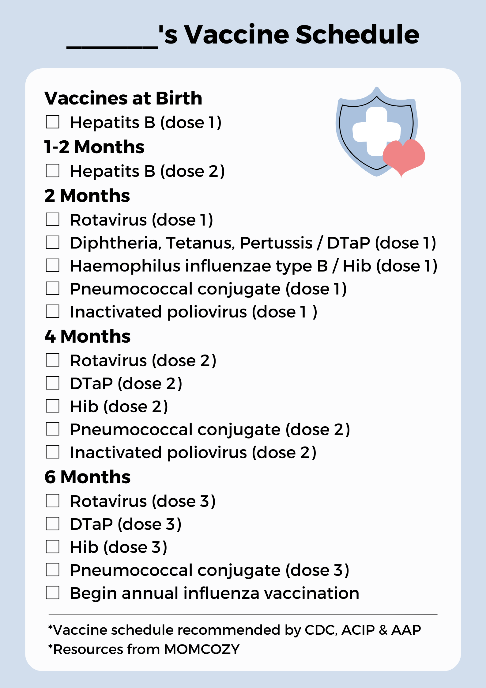Momcozy: Vaccines Schedule for Babies: A Cheat Sheet for Parents | Milled