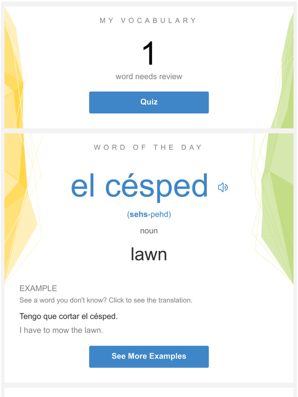 SpanishDict: Learn "el csped" and Refresh Your Memory SpanishDict Daily ...