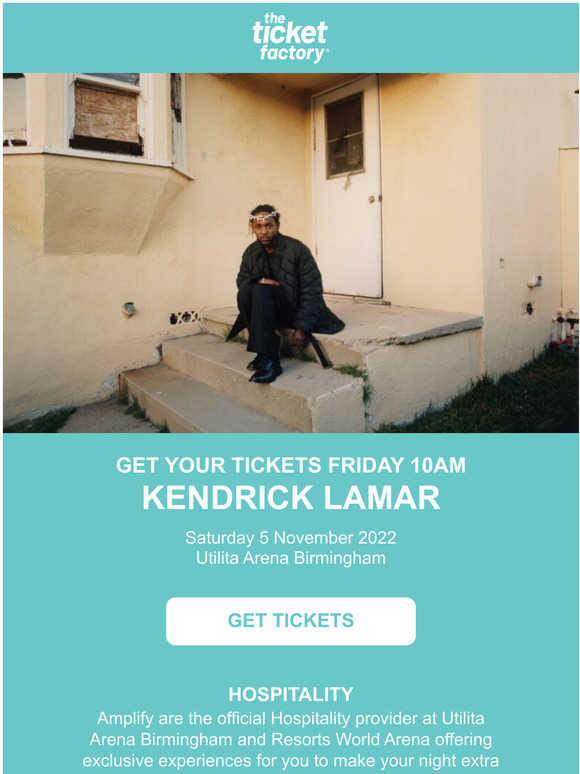 The Ticket Factory: Kendrick Lamar On sale Friday 10am! | Milled