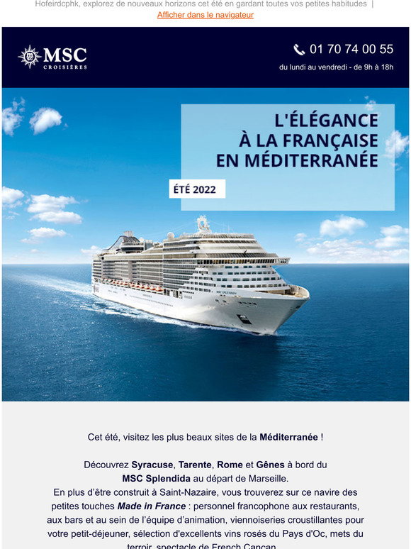 MSC Croisières: Une croisire "Made in France" | Milled