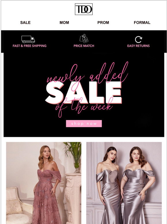 The Dress Outlet: It's out!!! the NEWLY ADDED TO SALE LIST OF THE WEEK ...