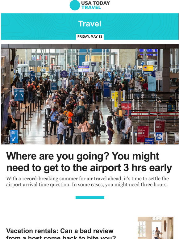 USA TODAY: Let's settle this: When you need to arrive at the airport ...