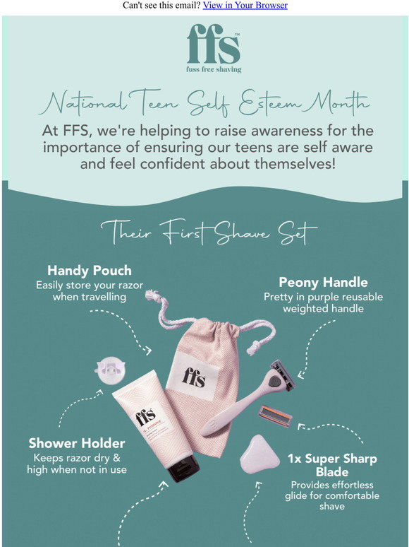 Friction Free Shaving: It's National Teen Self Esteem Month | Milled