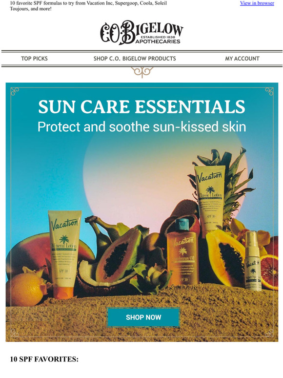 bigelowchemists: The Best Sun Essentials | Milled