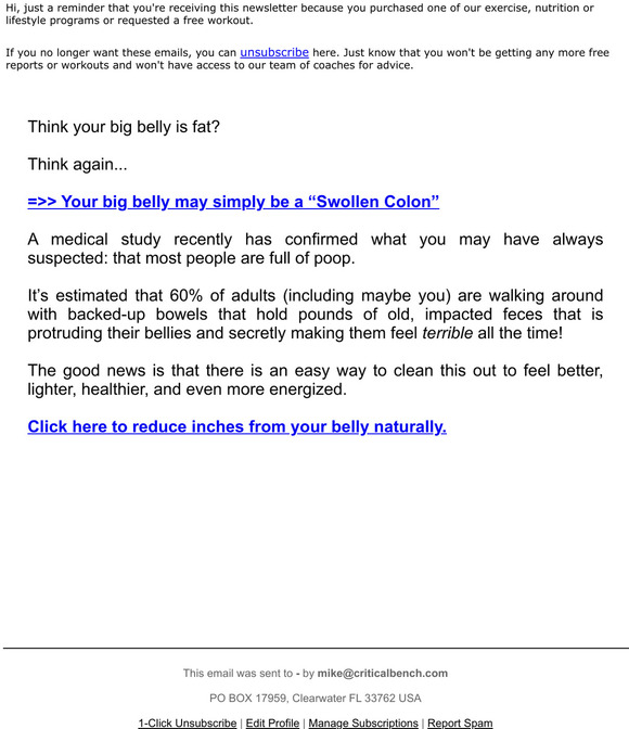 Increase Your Bench Press - Muscle Building Products: Your Big Belly is ...