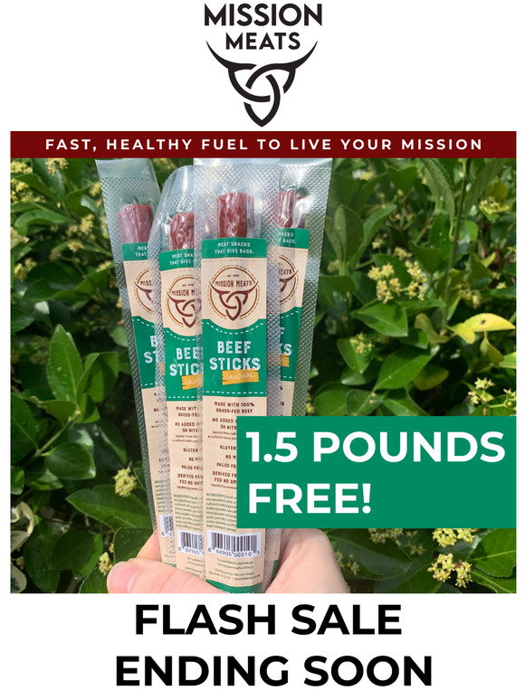 Mission Meats: 1.5lbs of FREE Beef Sticks is already ending | Milled