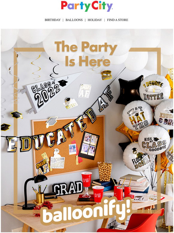 Party City: Enjoy graduation. | Milled