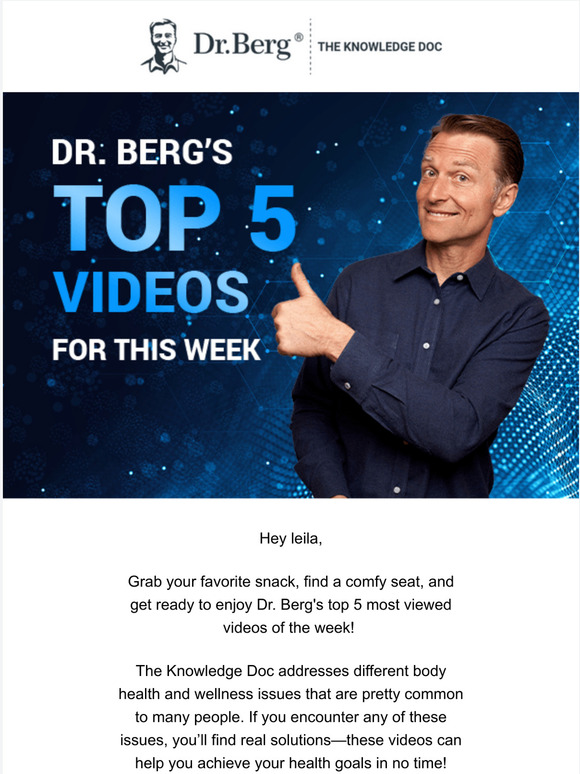 Dr. Berg: Top 5 Videos of the Week Revealed | Milled