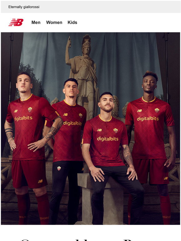 New Balance: Now available: 22/23 AS Roma home kits. | Milled