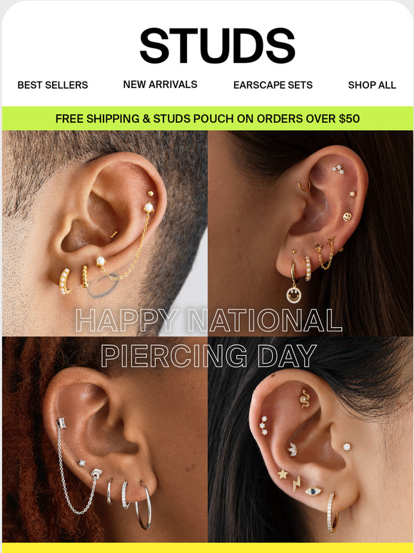 Studs: Special Treat for National Piercing Day! | Milled