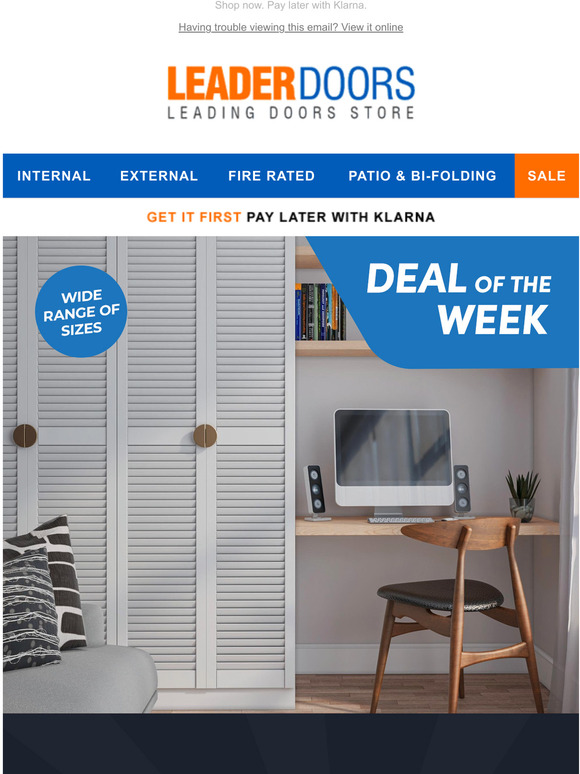 Leader: WEEKLY DEAL | Louvre Doors from only 20! | Milled