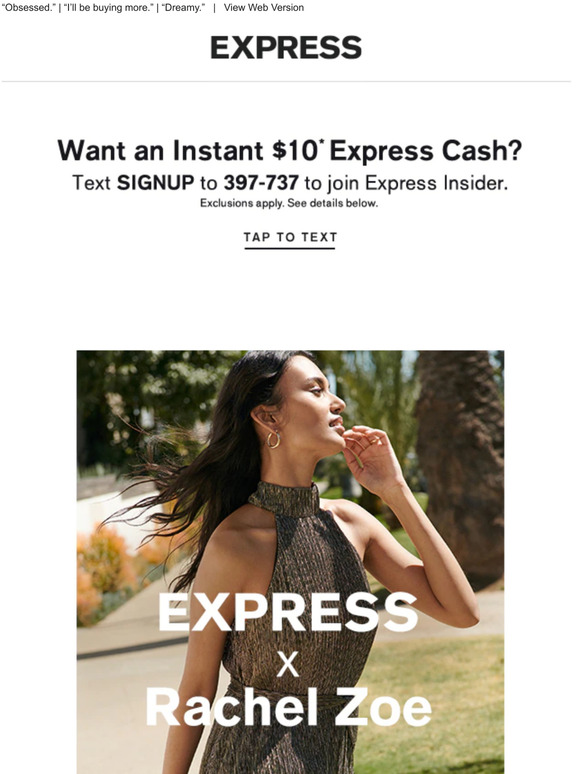 Express: EXPRESS x Rachel Zoe is getting RAVE reviews | Milled