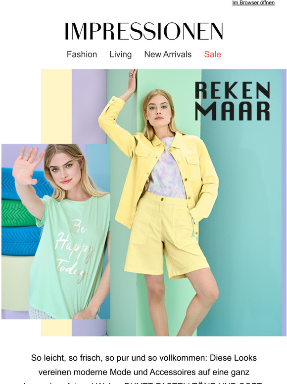 Impressionen: Erfrischend wie Soft-Eis Die neuen REKEN MAAR Looks sind ...