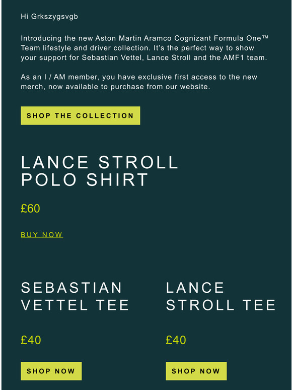 Aston Martin: Exclusive first look at the NEW AMF1 lifestyle merch ...