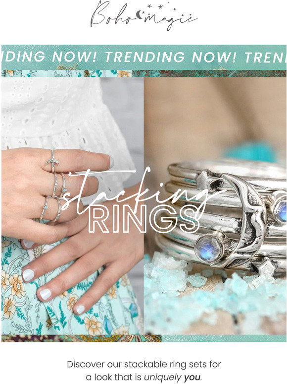 Boho Magic: Trending Now! Stacking Rings | Milled