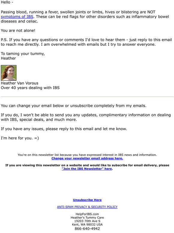 Heather's Tummy Care: IBS Fast Fact. These dangerous red flag symptoms ...