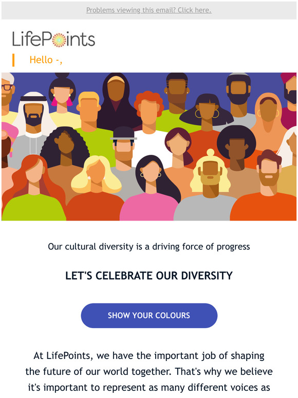 LifePoints: Show your colours and win $20, - | Milled