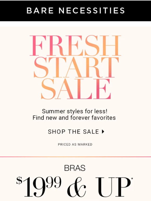 Bare Necessities: Summer Styles For Less! Up To 50% Off Bras, $5 ...