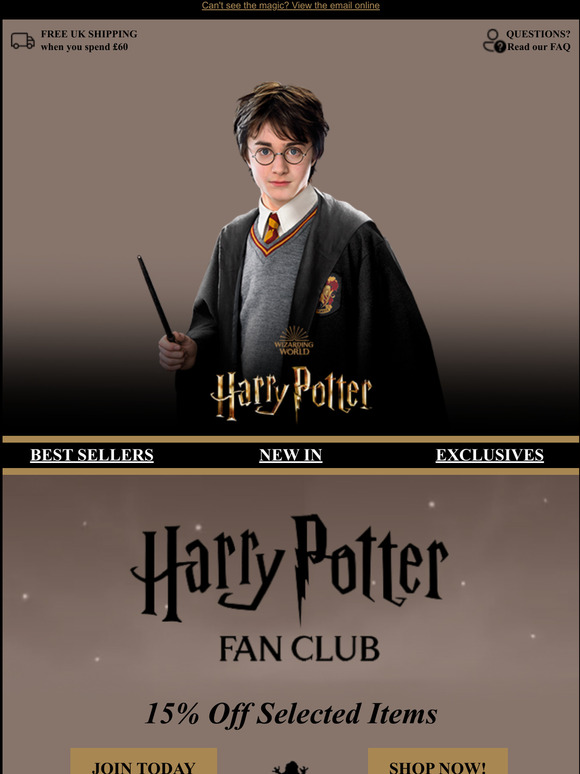 Harry Potter Shop: Harry Potter Fan Club perks inside! | Milled