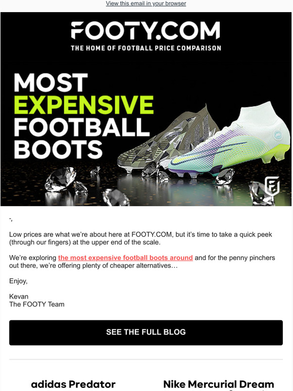 Footy: The most expensive football boots 2022 | Milled