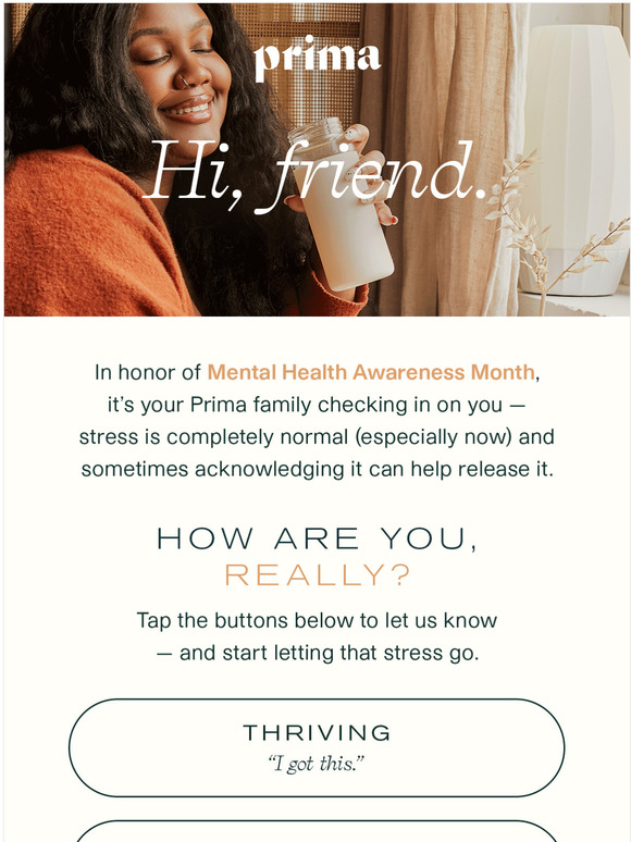 prima campaign IT: Well-check: How are you feeling? | Milled