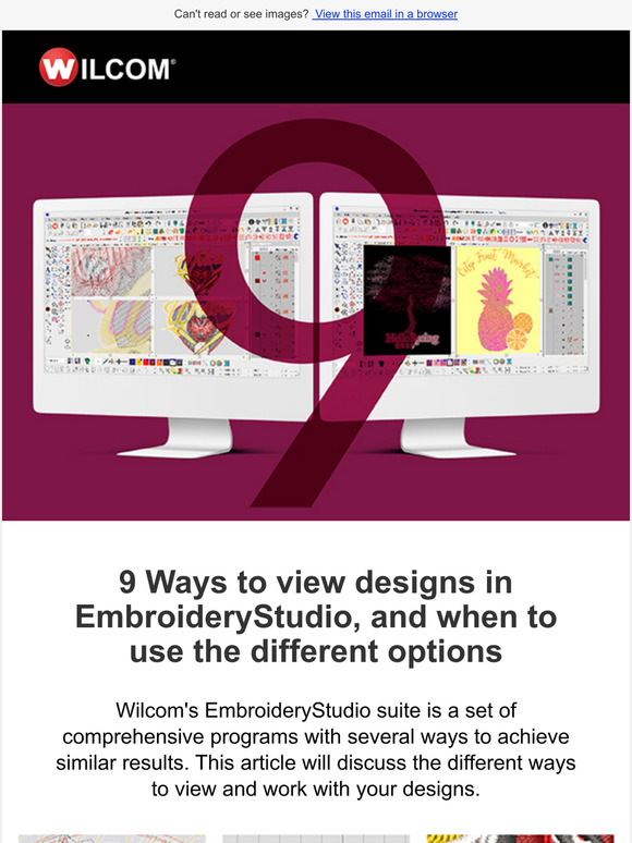 Wilcom: 9 Ways to view designs in EmbroideryStudio and when to use them ...