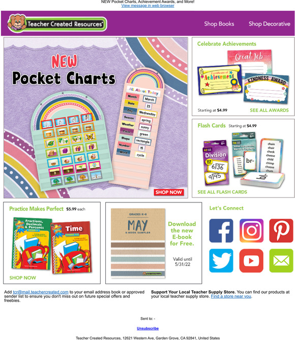 Teacher Created Resources: Check Out These NEW Colorful Pocket Charts ...