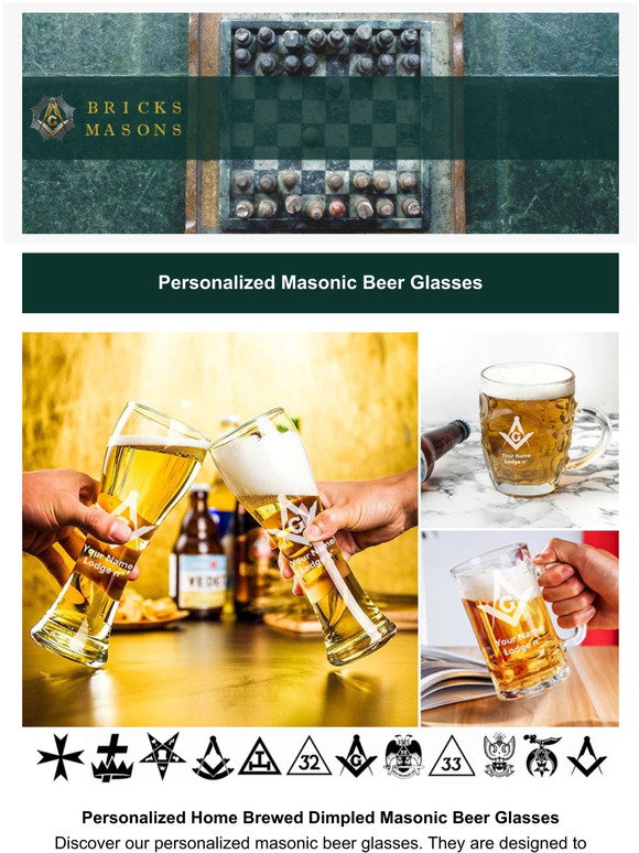 Bricks Masons: Masonic Glassware & Decanters | Milled