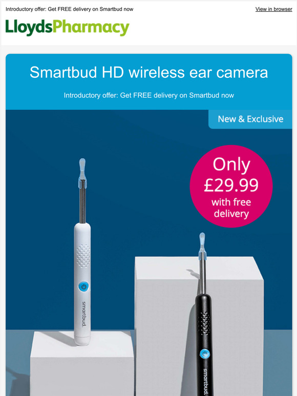 Lloyds Pharmacy: New & Exclusive: Smartbud wireless ear camera | Milled