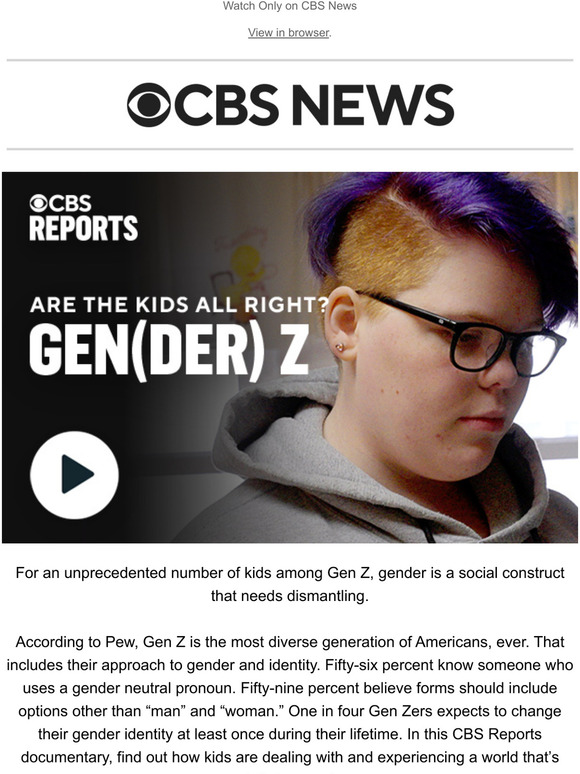 CBS News: CBS Reports explores how Gen Z is redefining gender | Milled